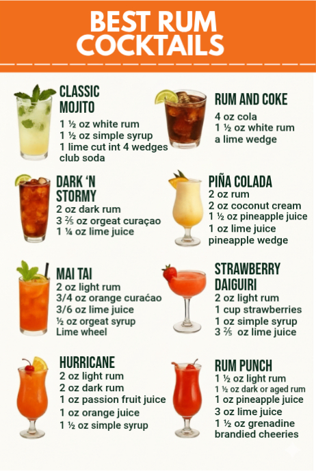 White List-based Cocktail Poster Template | PosterMyWall