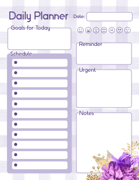 White List-based Daily Planner Flyer Template | PosterMyWall