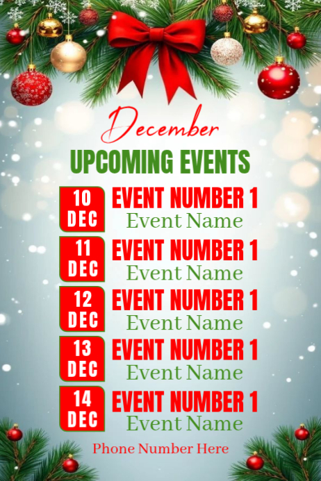 White List-based December Events Poster Template | PosterMyWall