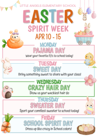 White Easter Spirit Week Flyers Template | PosterMyWall