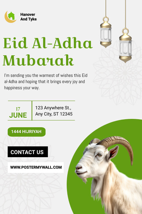 Plantilla de White List-based Eid Al Adha Poster | PosterMyWall
