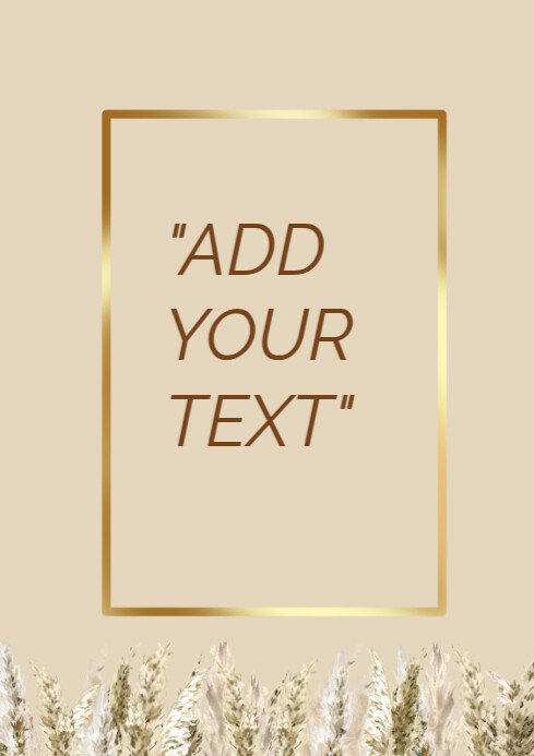 Plantilla de White List-based Elegant Beige And Gold Pampas Grass ...
