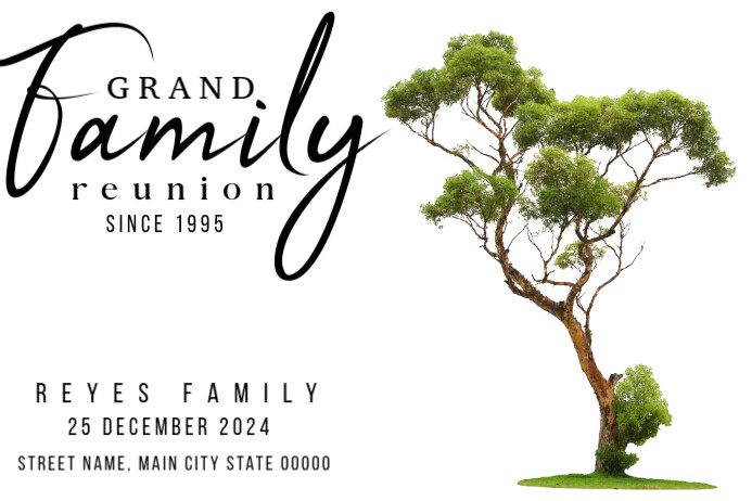 White List-based Family Reunion Poster Template | PosterMyWall