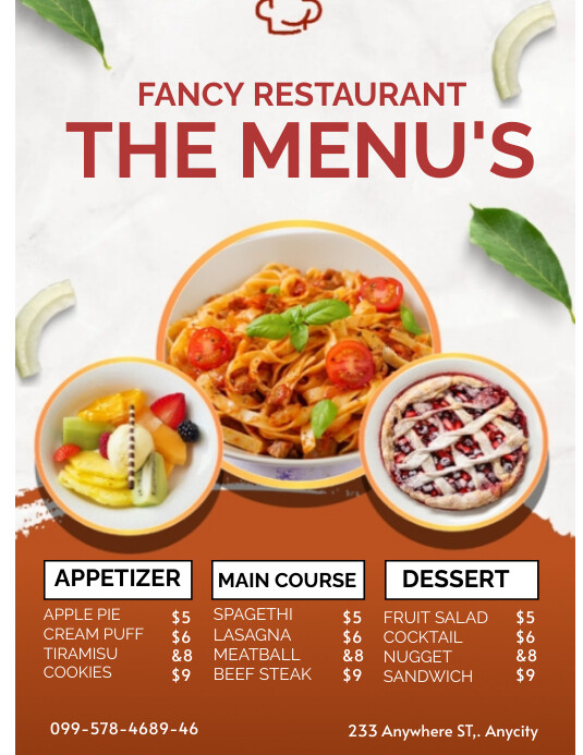 White List-based Fancy Restaurant Menu Flyer Template | PosterMyWall