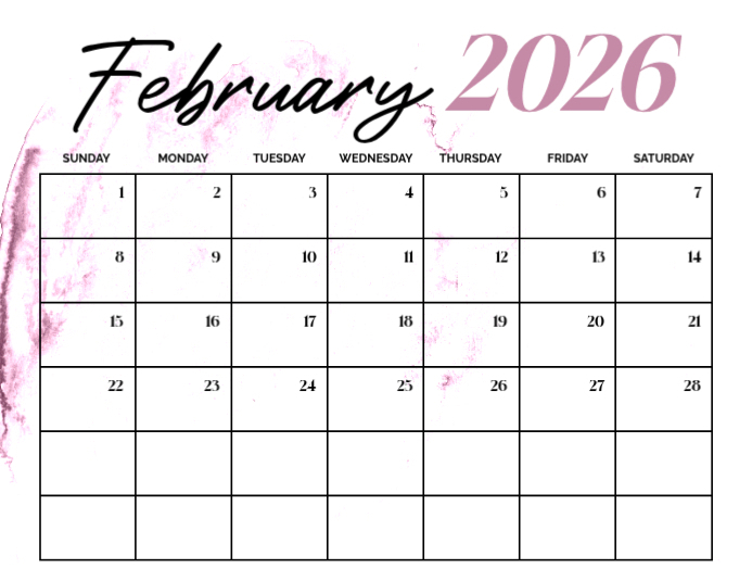 Copy of White List-based February 2025 Calendar Winter Flyer (us Letter ...