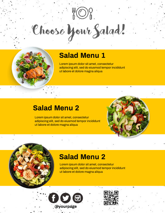 Copy of White List-based Food Flyer (us Letter) | PosterMyWall