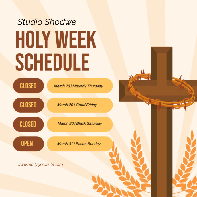 White List-based Holy Week Template Instagram Post | PosterMyWall