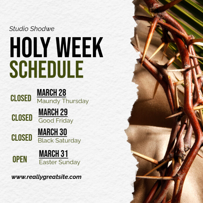 White List-based Holy Week Template Instagram Post | PosterMyWall