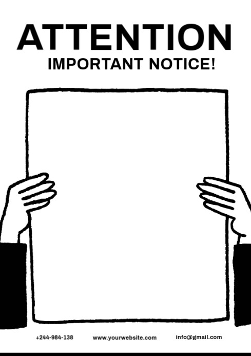 White List-based Important Announcement Memo A3 Template | PosterMyWall