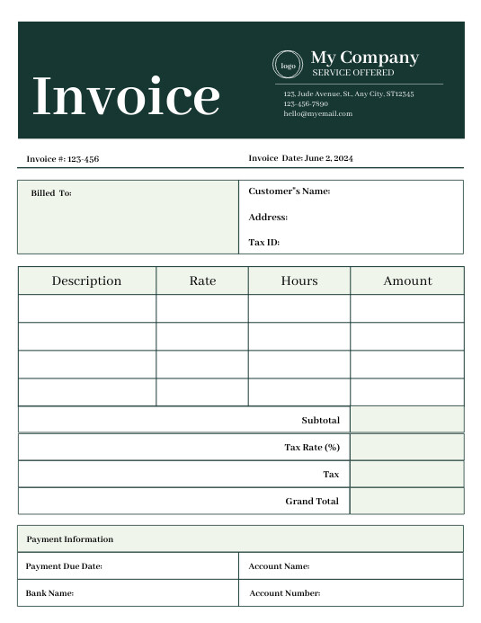 White List-based Invoice Flyer (us Letter) Template | PosterMyWall