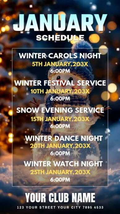 White List-based January Opening Hours Invitation Instagram Story ...