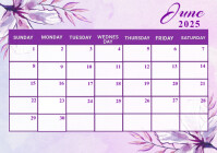 White List-based June Calendar A4 Template | PosterMyWall