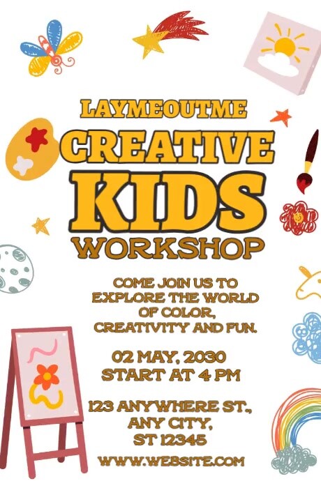 Copy of White List-based Kids Art Workshop Poster | PosterMyWall