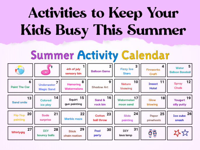 Copy of White List-based Kids Summer Activities Presentation | PosterMyWall