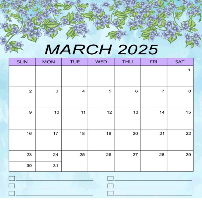 Copy of White List-based March Calendar Instagram Post | PosterMyWall