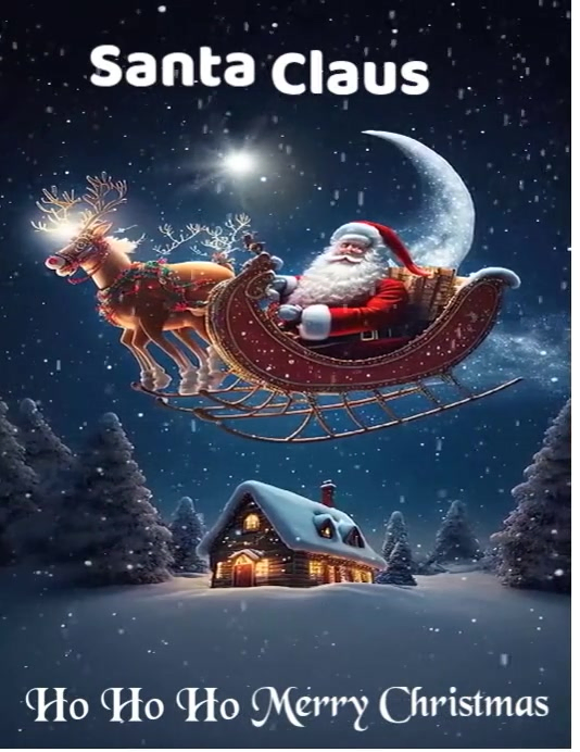 White List-based Merry Christmas From Santa Claus Poster Flyer (us ...