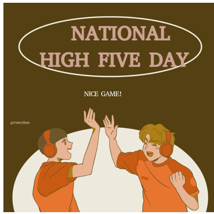 White List-based National High Five Day Instagram Post Template ...