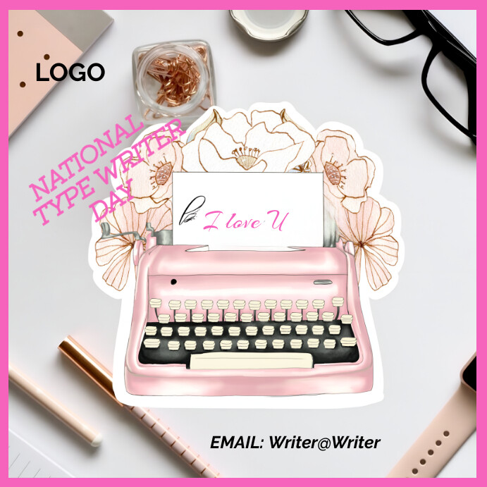 White List-based National Type Writerday Inst Template | PosterMyWall