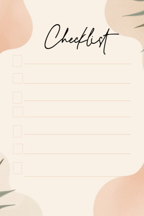 White List-based Plain Checklist Poster Template | PosterMyWall