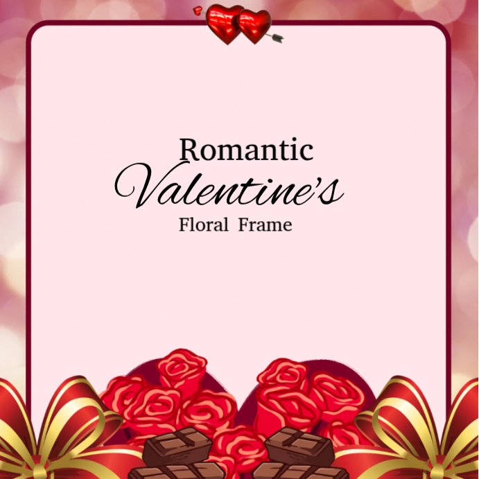 Plantilla de White List-based Romantic Valentine's Floral Frame ...