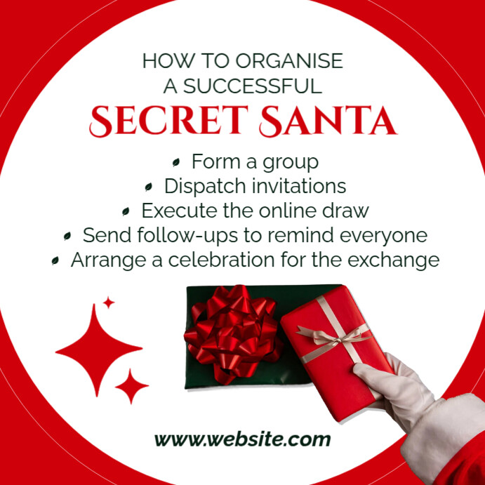 Secret Santa Instagram Post 2024 Template | PosterMyWall