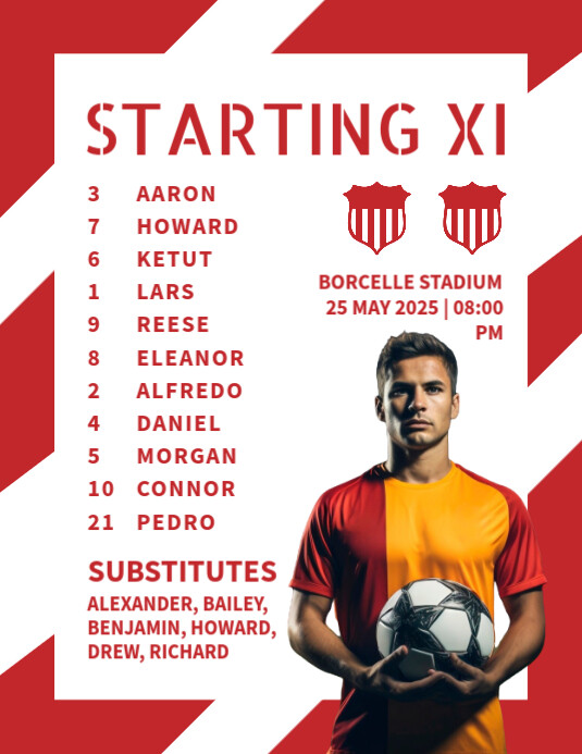 Copy of White List-based Starting Line Up Flyer (us Letter) | PosterMyWall