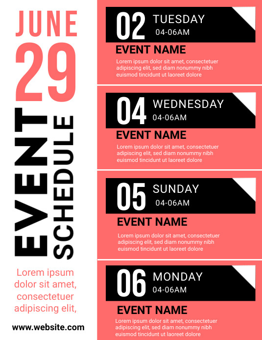 White List-based Upcoming Activites Flyer (u Template | PosterMyWall