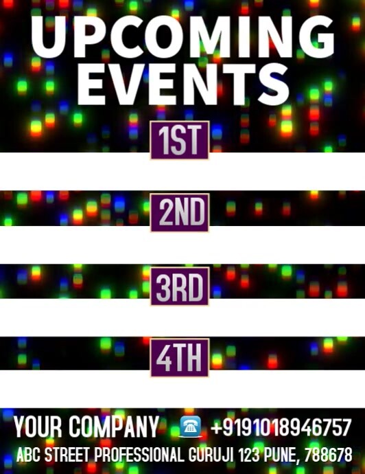 Copy of White List-based Upcoming Event Flyer (us Letter) | PosterMyWall