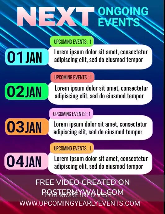 White List-based Upcoming Events Ads Flyer (u Template | PosterMyWall