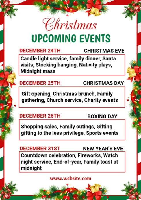White List-based Upcoming Events Flyer Template A3 | PosterMyWall