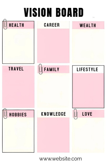 White List-based Vision Board Template Poster | PosterMyWall