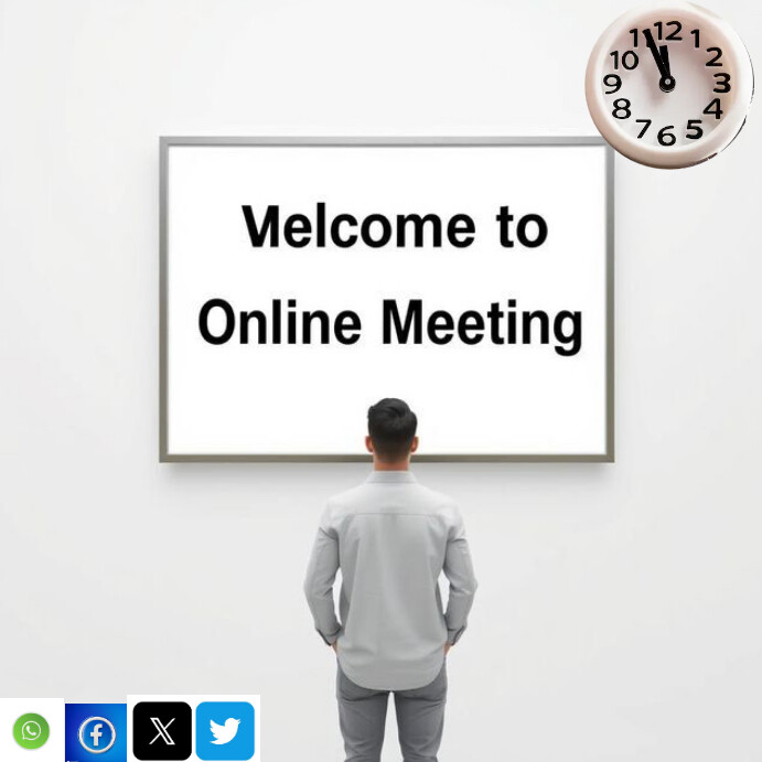 White List-based Welcome To Online Meeting Instagram Post Template ...