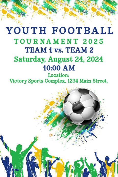 Copy of White List-based Youth Football Tournament Poster | PosterMyWall