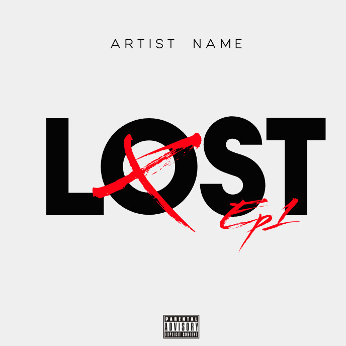 Plantilla de White Lost Album Cover Album Cover | PosterMyWall