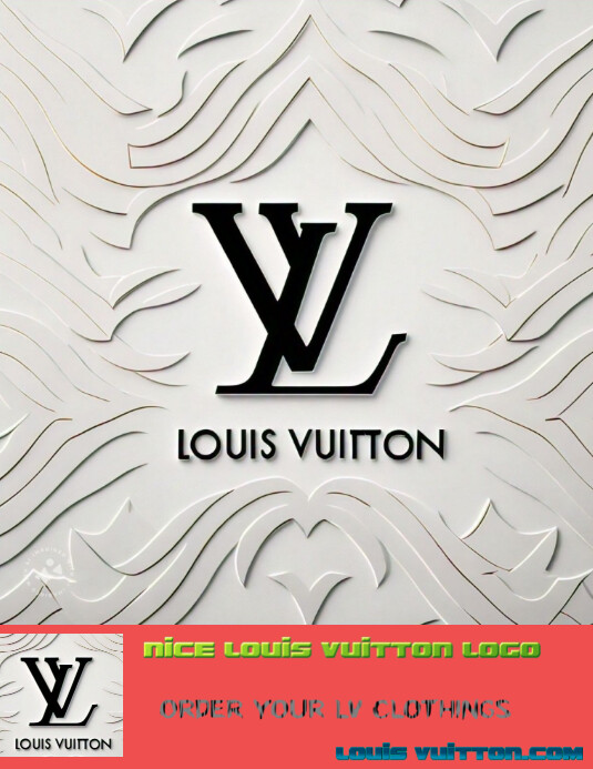 White Louis Vuitton Logo Flyer (us Letter) Template | PosterMyWall