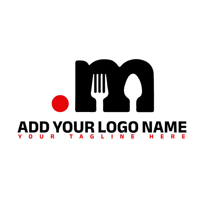 Plantilla de White M Food Logo/delivery Logo/business/ute | PosterMyWall