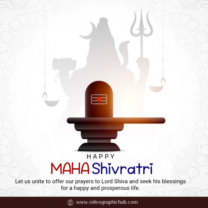 White Maha Shivratri Celebration Instagram Post Template | PosterMyWall
