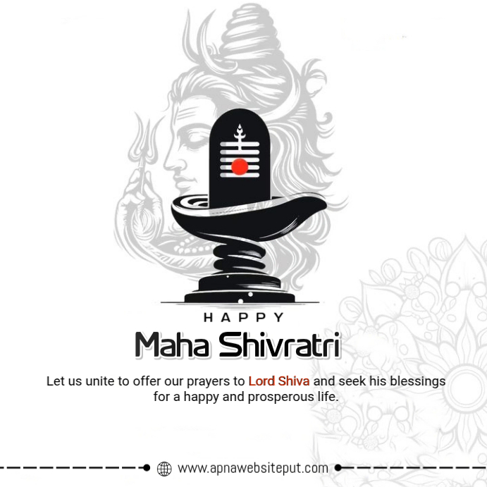 Plantilla de White Maha Shivratri Celebration Instagram Post | PosterMyWall