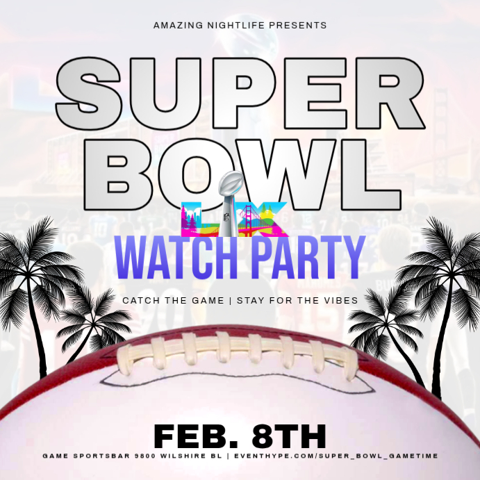 White Maksimalis Super Bowl Watch Party Night With Giant Screens Pos ...