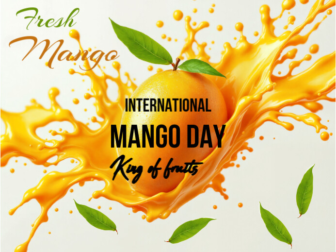 Plantilla de White Mango Day , International Mango Day Yard Sign ...