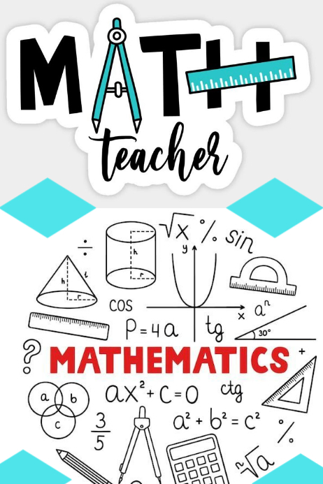 White Math Teacher Poster Template | PosterMyWall