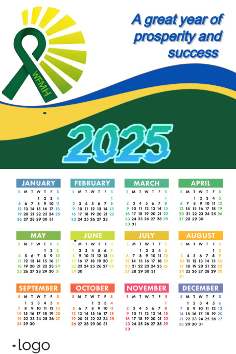 White Maximalist 2025 Calendar Template Poster | PosterMyWall