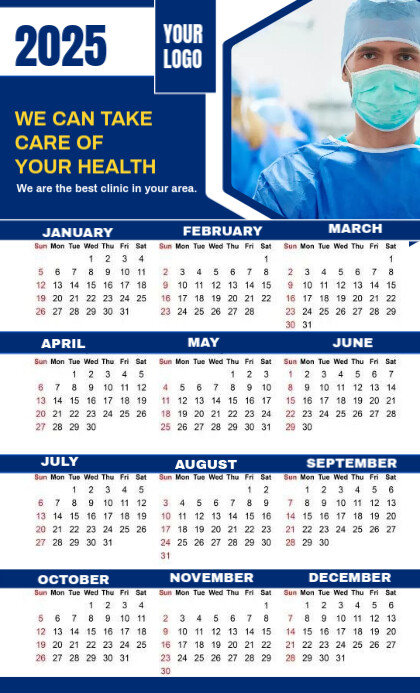 Copy of White Maximalist 2025 Health Calendar Template Us Legal ...