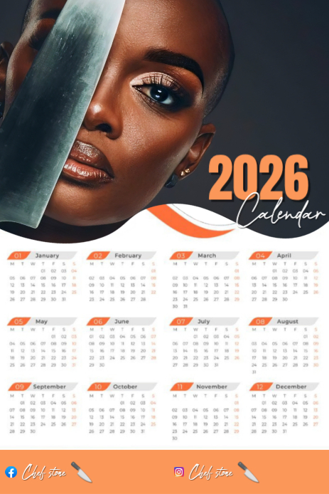 White Maximalist 2026 Calendar Pinterest Graphic Template | PosterMyWall