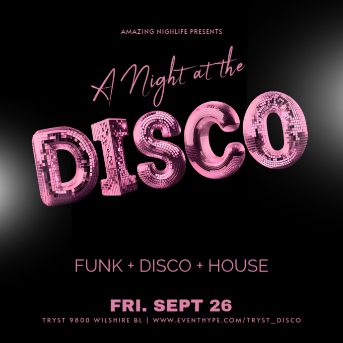 White Maximalist 3d Disco Ball Letters DISCO NIGHT TEMPLATE Instagram ...