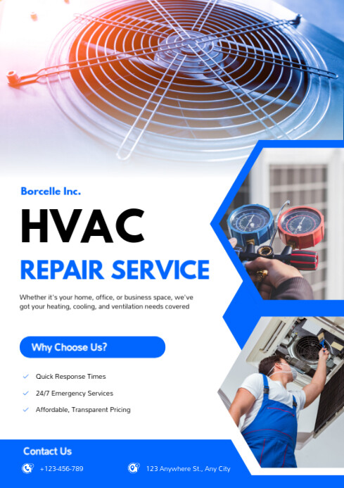 Copy of White Maximalist Ac Repair & Installation Service Company Ad A4 ...
