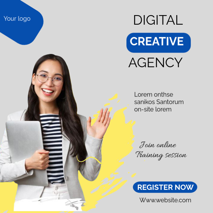 White Maximalist Agency Instagram Post Template | PosterMyWall