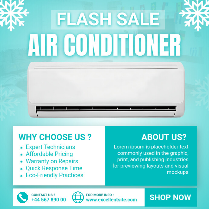 Copy of White Maximalist Air Conditioner Flash Sale Instagram Post ...