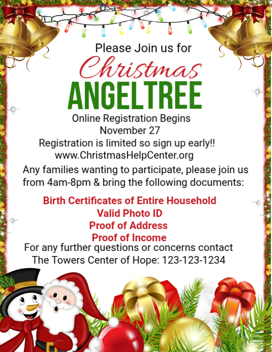 Copy of White Maximalist Angel Tree Flyer (us Letter) | PosterMyWall