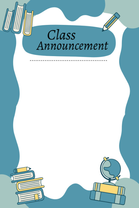 White Maximalist Announcement Poster Template | PosterMyWall